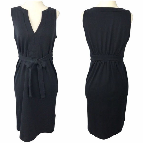 J Crew Dresses 22 J Crew Black Sleeveless Dress Deep V Neck Poshmark